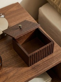 Sinsay - Rýhovaný úložný box s víkem - hnědá