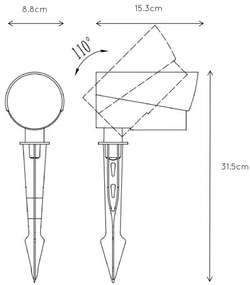 Lucide 27897/12/29 - LED Venkovní lampa MANAL LED/13W/230V IP65