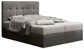 Manželská postel Boxspring 140 cm Duel 2 (šedá) (s matrací a úložným prostorem). 1046450