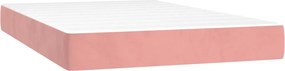 Box spring postel s matrací růžová 120 x 200 cm samet 3138078