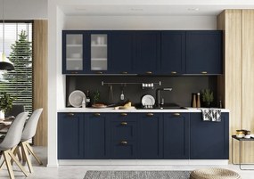 Casarredo - Komfort nábytek Kuchyně AGATA 260 bílá/tmavě modrý mat