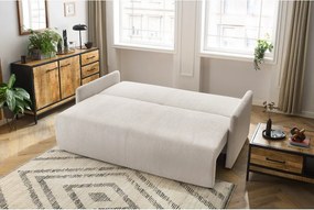 Béžová manšestrová rozkládací/s úložným prostorem pohovka 211 cm Marcel - II. jakost – Bobochic Paris
