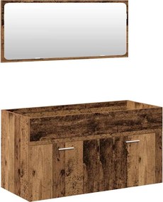 5dílná koupelnová sestava old wood kompozitní dřevo 3328919