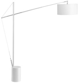Bílá kovová stojací lampa Nova Luce Traccia 165 cm