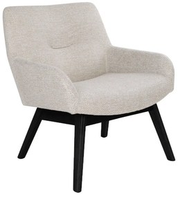 House Nordic Lounge Chair v látce, písková s černými nohami