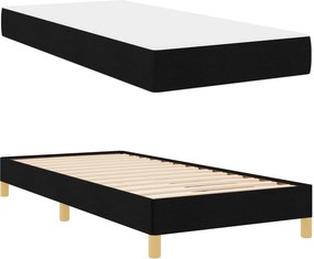 Postel s boxspringem s matrací Černá 90 x 190 cm textil 3398530