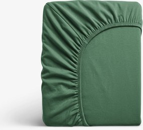 Goldea jersey elastické prostěradlo - tmavě zelené 200 x 220 cm
