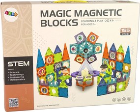 LEAN Toys Magnetické stavebnice 3D – Ruské kolo, 155 dílů