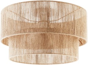 Tectake stropní svítidlo lignea lux z juty, boho styl, 40 w, hnědé