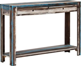 vidaXL Konzolový stolek z masivního dřeva 118 x 30 x 80 cm vintage [244962] Barva: Hnědá