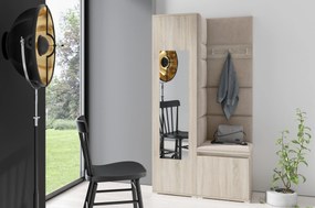 Eka Předsíňová stěna s čalouněnými panely Trinity 13 - Sonoma / Světlá béžová 2303