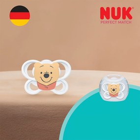 Dudlík NUK Perfect Match Air Disney Medvídek Pú 0-6 měsíců white velikost 0-6 m