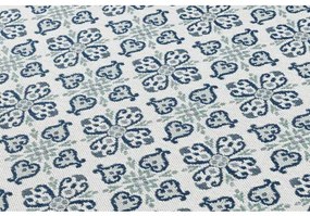 koberec COLOR 19246/969 SISAL Květiny Bílá velikost 140x200 cm | krásné koberce cz