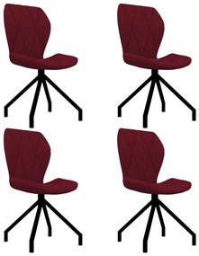vidaXL Jídelní židle 4 ks červené umělá kůže