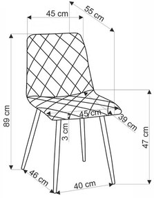 Jídelní židle Sadie, černá