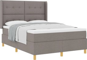 Postel s boxspringem s čelo Taupe 140 x 200 cm textil 3341837