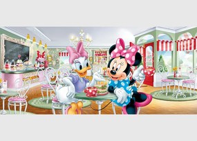 Dětská vliesová fototapeta na zed' Snídaně s Minnie a Daisy, Disney | 202 x 90 cm | DFTDNH 5344