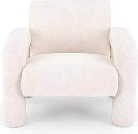 Designové křeslo VARNA — látka, krémová