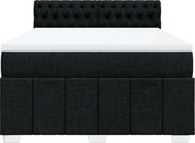 Box spring postel s matrací černá 140 x 190 cm textil 3287072