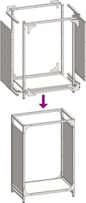 vidaXL Stojan na palivové dřevo Ocel válcovaná za studena [864198] Barva: Bílá