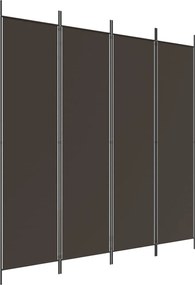 vidaXL 4dílný paraván 200x200 cm textil [350182] Barva: Bílá