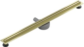 Mexen Flat 360° Slim sprchový žlab 80 cm, zlatá matná, 1A41080