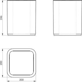 Gedy SEVENTY odpadkový koš výklopný, 8 l, plast ABS, šedá 630908