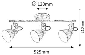 Rabalux 5968 - Bodové svítidlo VIVIENNE 3xE14/40W