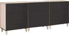 Servírovací skříň 3 ks 180 x 33,5 x 75 cm Bílá 3310071