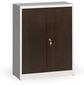 Svařované skříně s lamino dveřmi, 1150 x 920 x 400 mm, RAL 7035/wenge