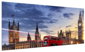 Obraz Londýna s autobusem (100x40 cm)