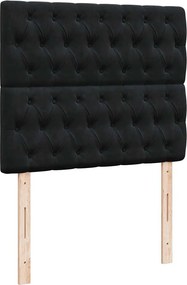 Box spring postel s matrací černá 120 x 190 cm samet 3292294