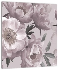 Obraz - Vintage květy pivoněk (30x30 cm)
