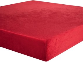 Napínací prostěradlo mikroplyš červené