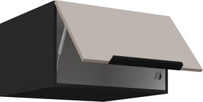 Kuchyňská linka ARIA cb | 390 cm | UNI dvířka | ANTI FINGERPRINT povrch | černá/béžová