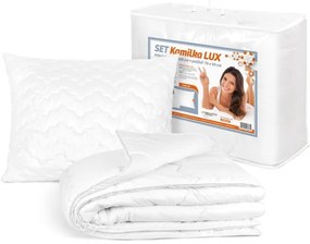Bellatex SET Kamilka LUX peřina a polštář 140x200, 70x90 cm Bílá