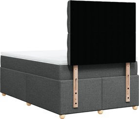 Box spring postel s matrací tmavě šedá 120x190 cm textil 3291227