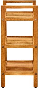 Botník se 3 policemi 50 x 27 x 60 cm masivní dubové dřevo 331745