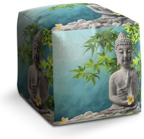 Sablio Taburet Cube Buddha: 40x40x40 cm