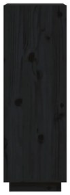 Petromila Knihovna / dělicí stěna černá 60 x 35 x 103 cm masivní borovice