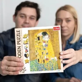 Trefl Dřevěné puzzle Art - Puzzle - Gustav Klimt: Polibek / 200 dílků