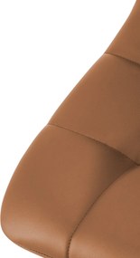 Sada 4 jídelních židlí Antibes umělá kůže – tmavě hnědá
