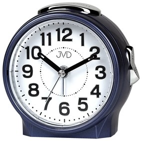 JVD Analogový ručkový modrý budík JVD SRP9604.1 s LED podsvícením