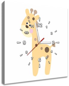 Gario Obraz s hodinami Žirafa Rozměry: 40 x 40 cm