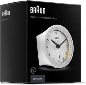 Braun BC07 bílá / Digitální budík / DCF (Rádiem řízený) / 1x AA bateri
