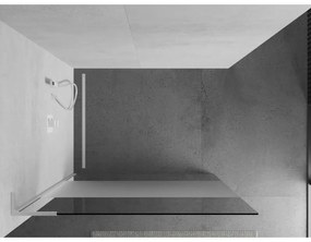 Mexen Kioto L, sprchová zástěna Walk-In 100 x 200 cm, 8mm čiré sklo-námraza, bílý profil, 800-100-103-20-35