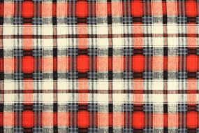 Flanelový povlak na polštář Kostka - červená Velikost: atypický 40 x 60