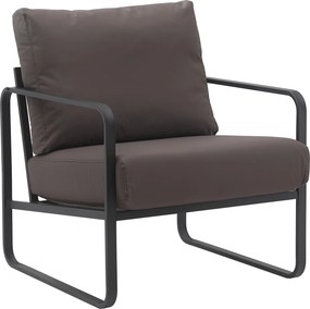 Relaxační křeslo Manea umělá kůže – hnědá