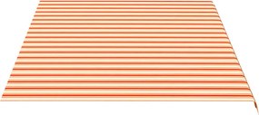 Náhradní plachta na markýzu žlutá a oranžová 500 x 350 cm polyesterová 312022