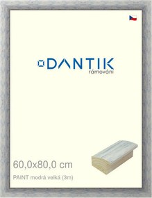 DANTIK rámeček 60x80 | PAINT modrá velká (Plexi Čiré)